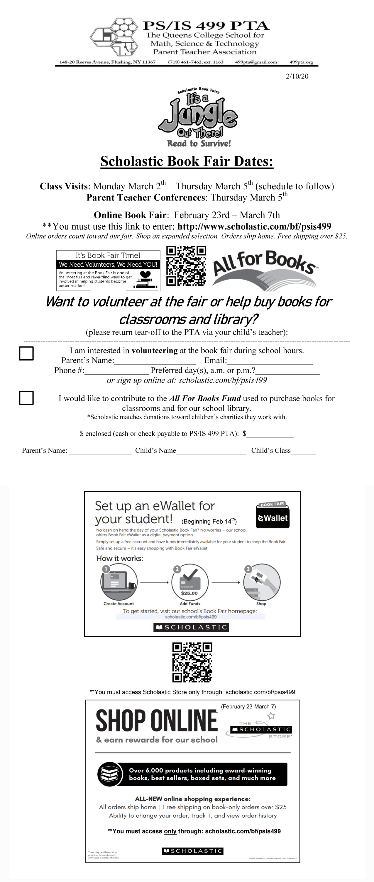 Scholastic Book Fair • PS/IS 499 PTA