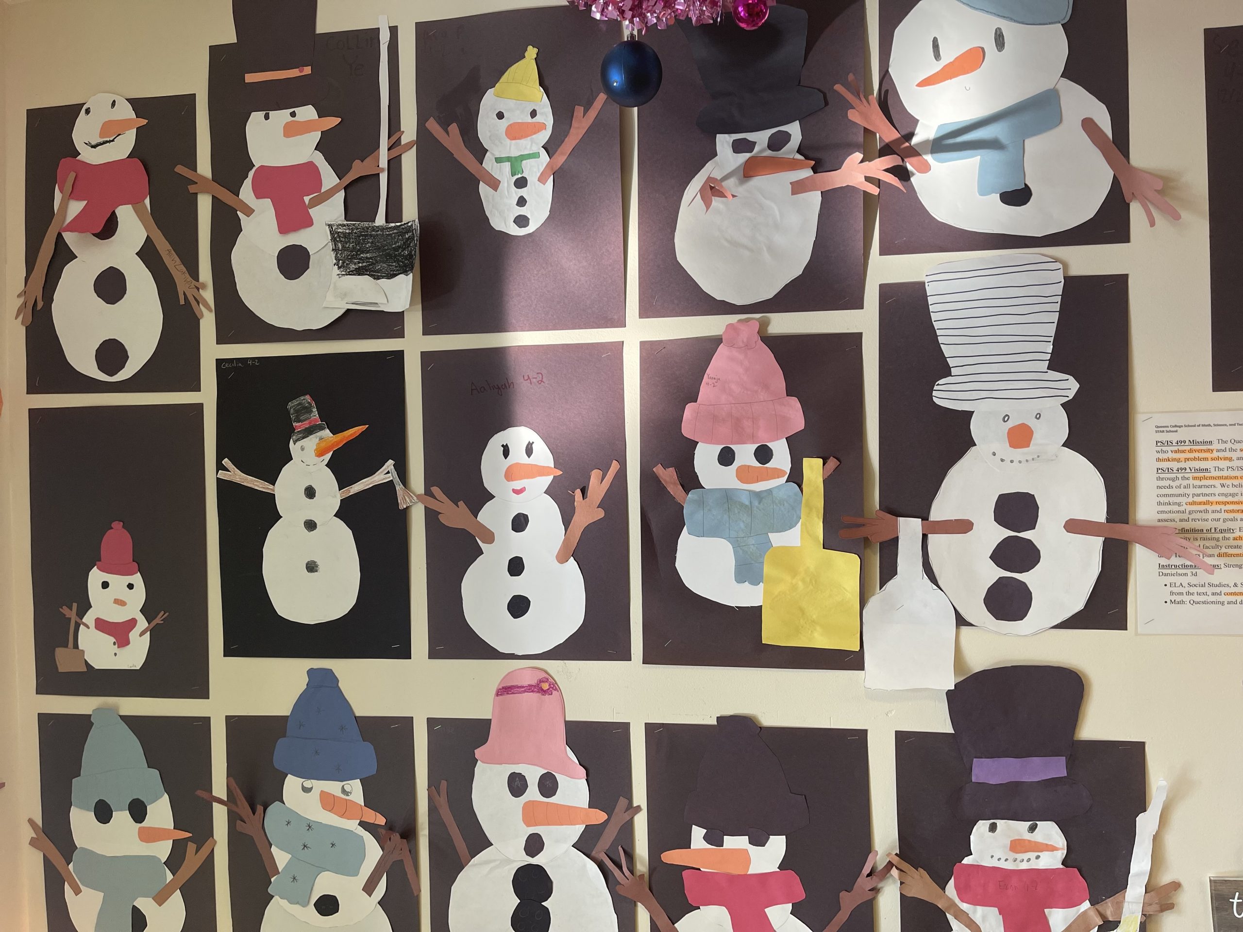 Happy Holidays from the PTA + Winter Wonderland Classroom Photos • PS/IS 499 PTA